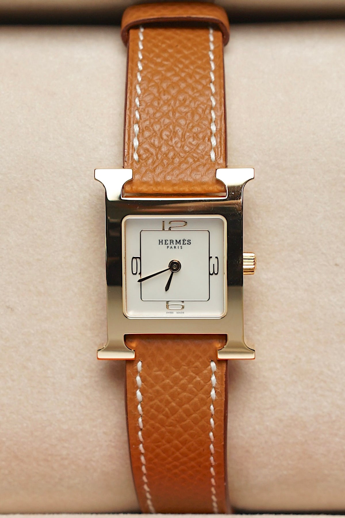 Hermes Heure H PM Watch in Gold Ghw (Brand New)– orangeporter