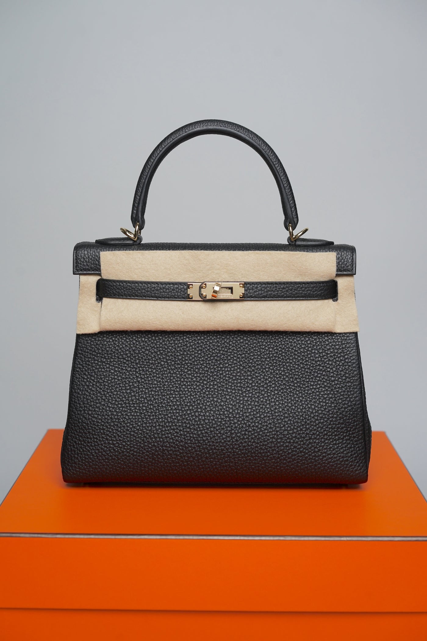 Hermes Kelly Retourne 25 in Noir Togo Permabrass (Brand New)– ORANGEPORTER