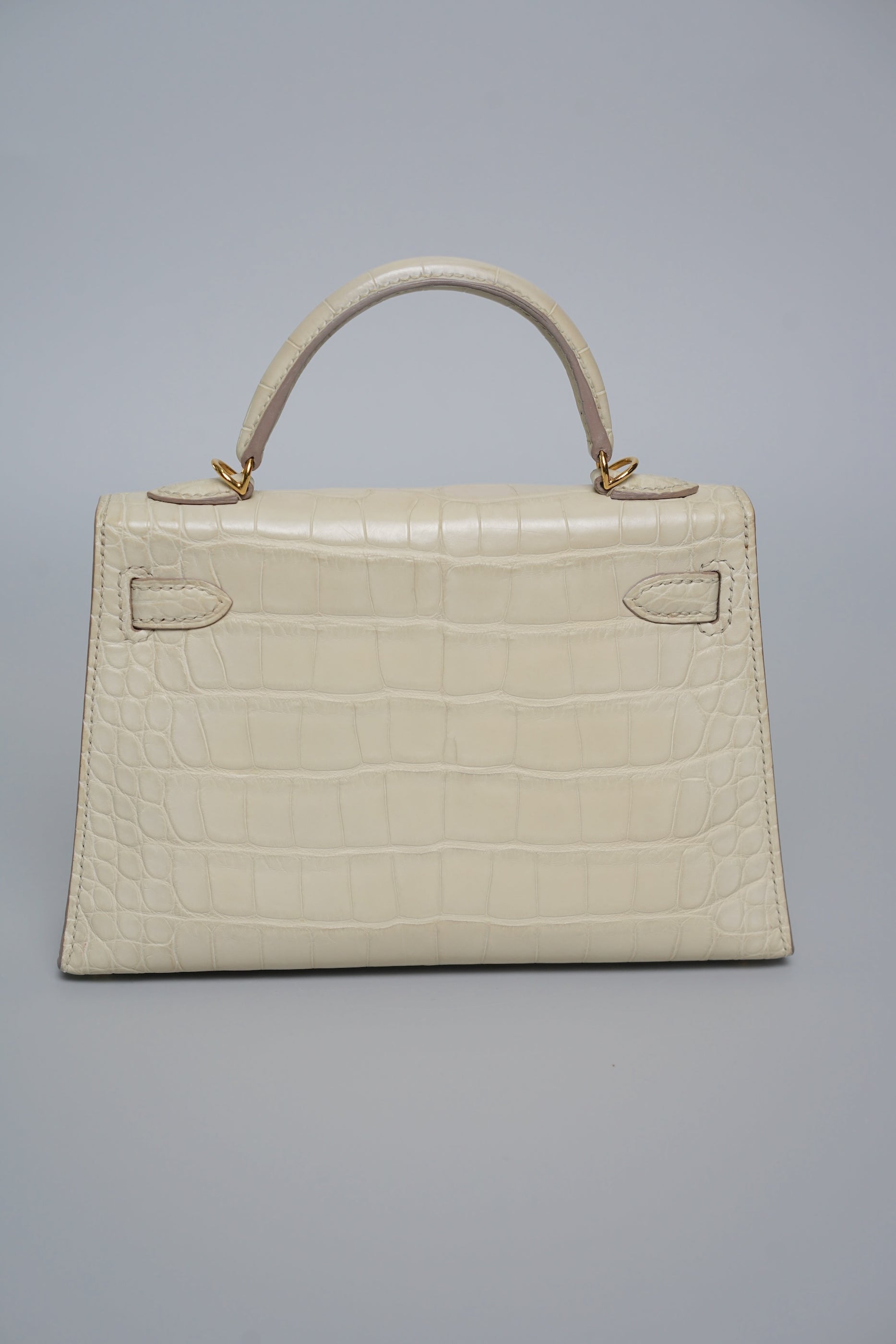 Hermes Kelly 20 in Beton Matte Croc Ghw– ORANGEPORTER
