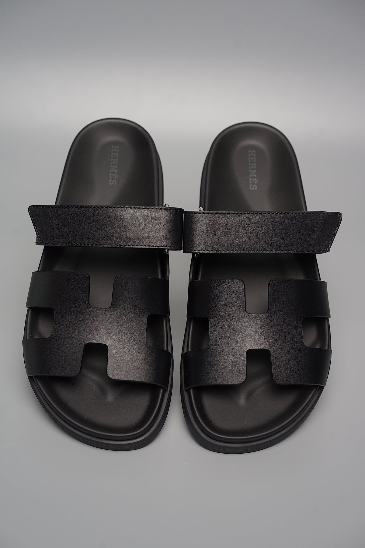 Hermes Chypre Sandals in Black Size 37.5 (Brand New)– orangeporter