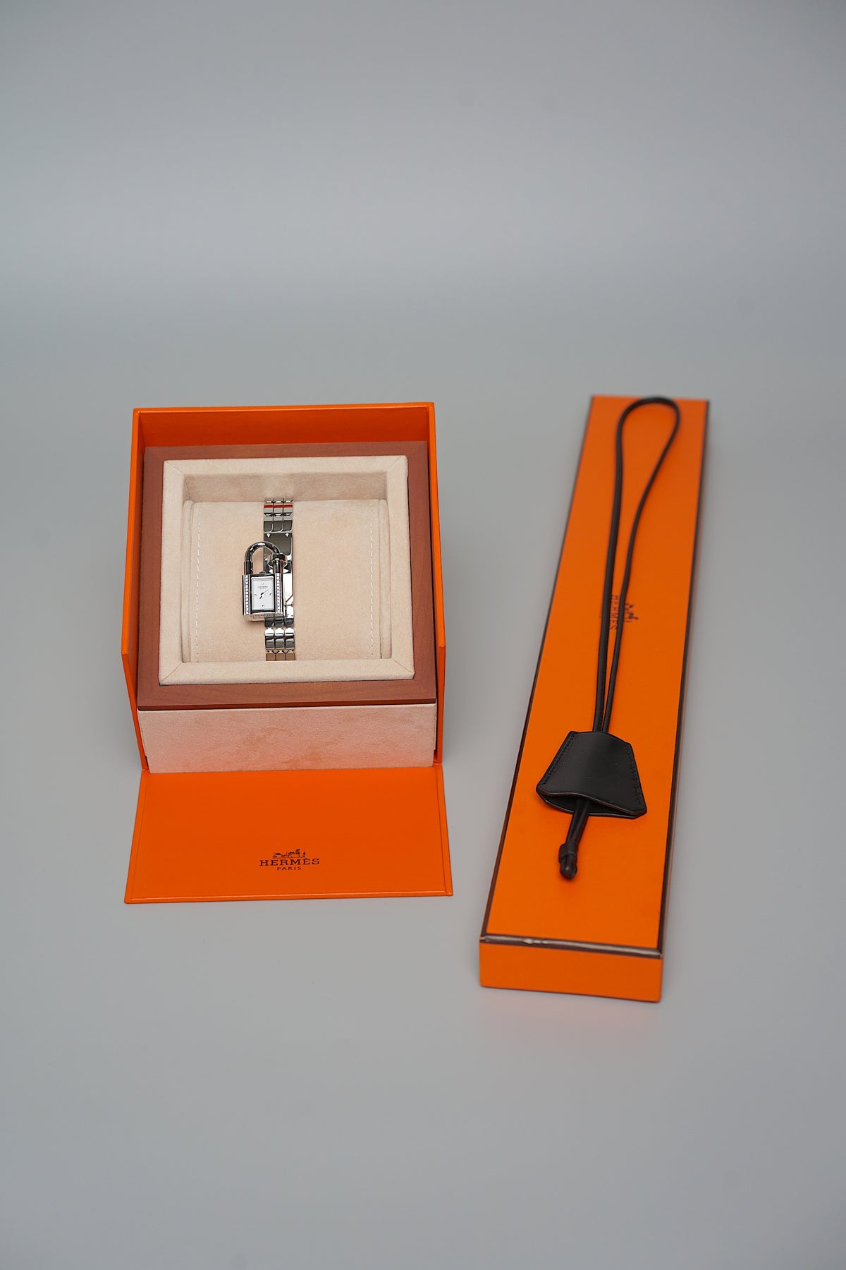 Hermes Kelly watch, Mini model, 16mm with Black Barenia Calfskin Lanya ...