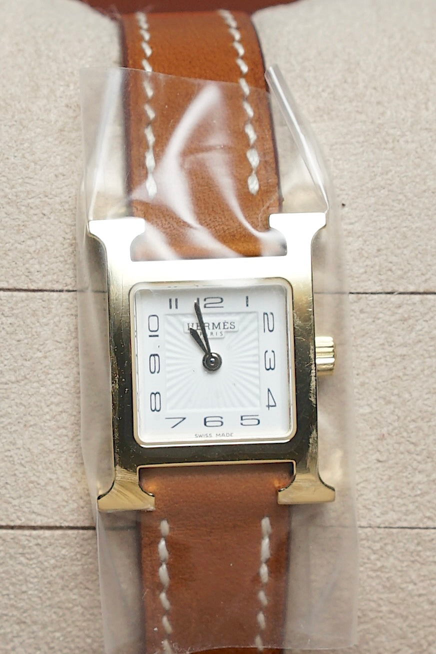 Hermes Heure H Watch Mini Model in Barenia Ghw (Brand New)– ORANGEPORTER