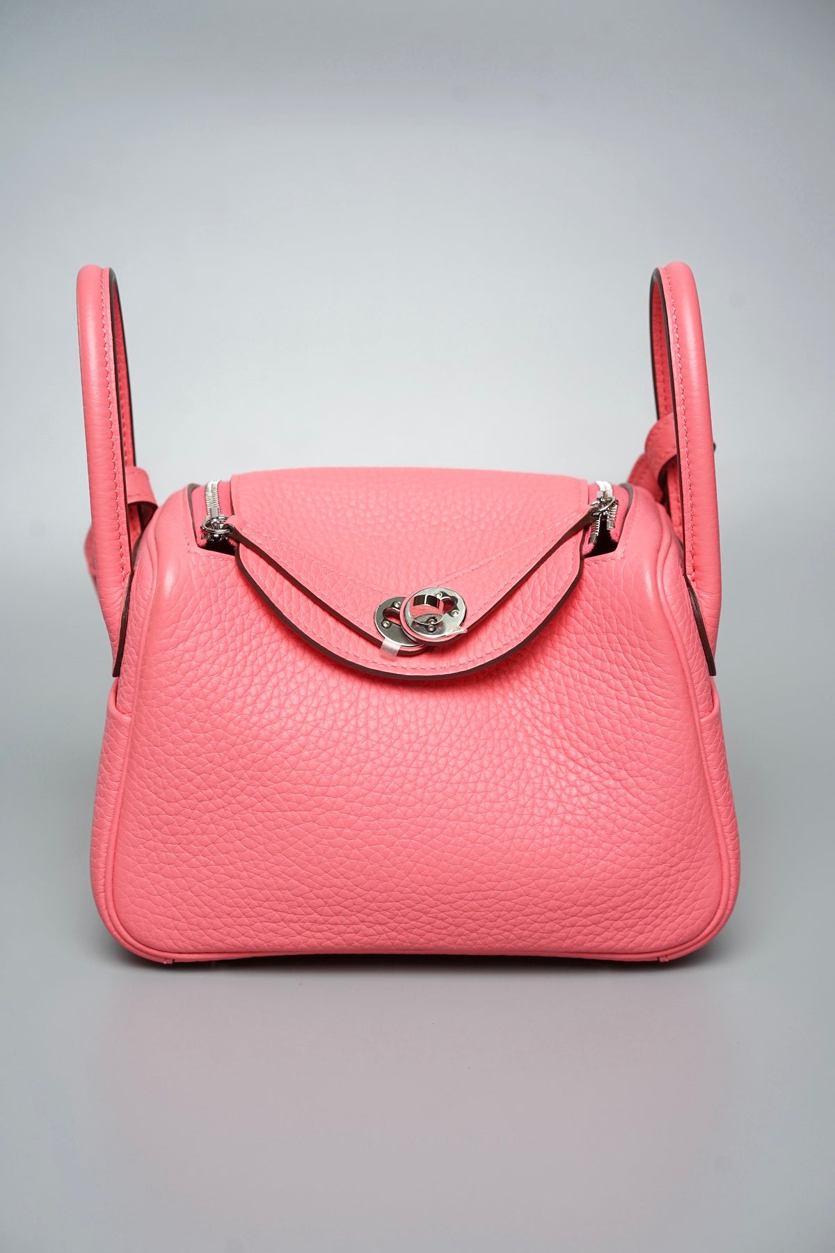 Hermes Mini Lindy in Rose Azalea Phw– ORANGEPORTER
