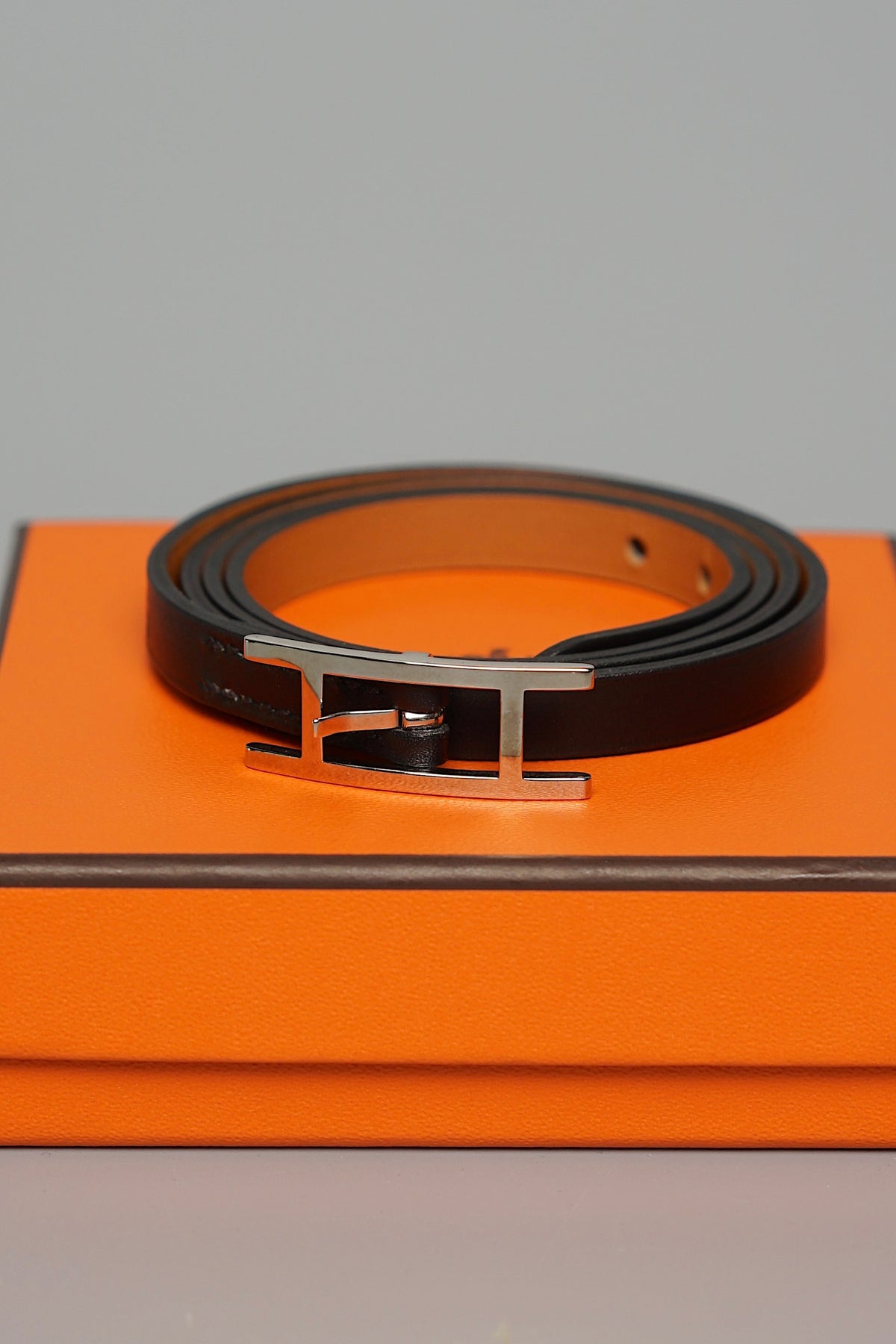 Hermes Hapi Bracelet in Black Phw– orange porter