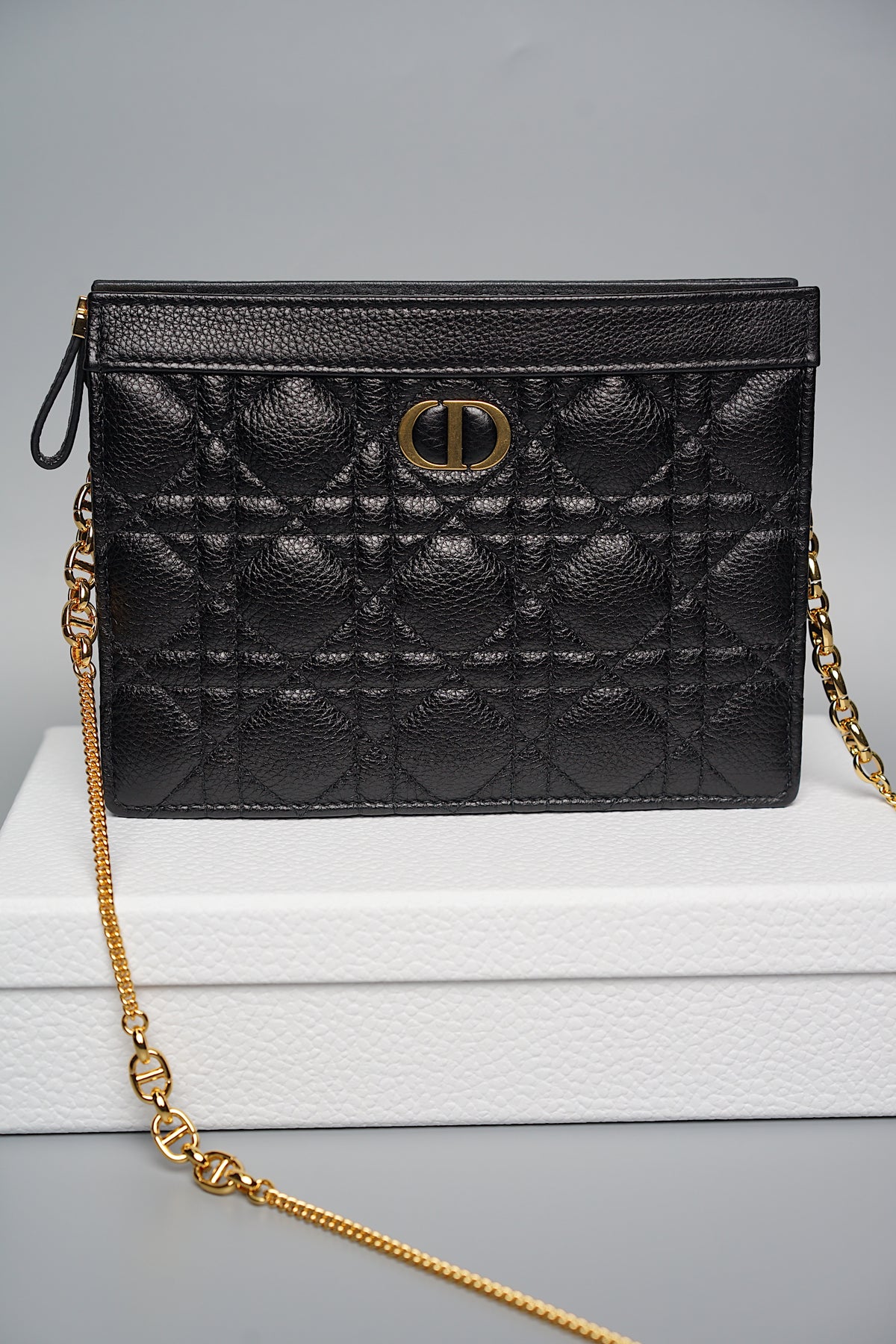Dior Caro Pouch with Chain in Black (Brand New)– ORANGEPORTER