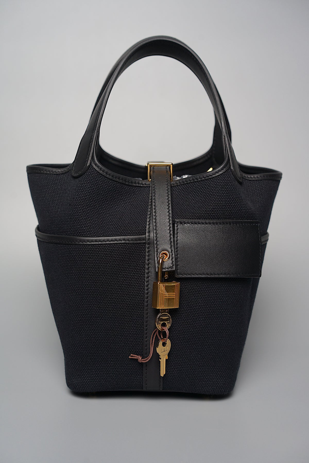 Hermes Cargo Picotin 18 in Black Ghw (Brand New)– orange porter