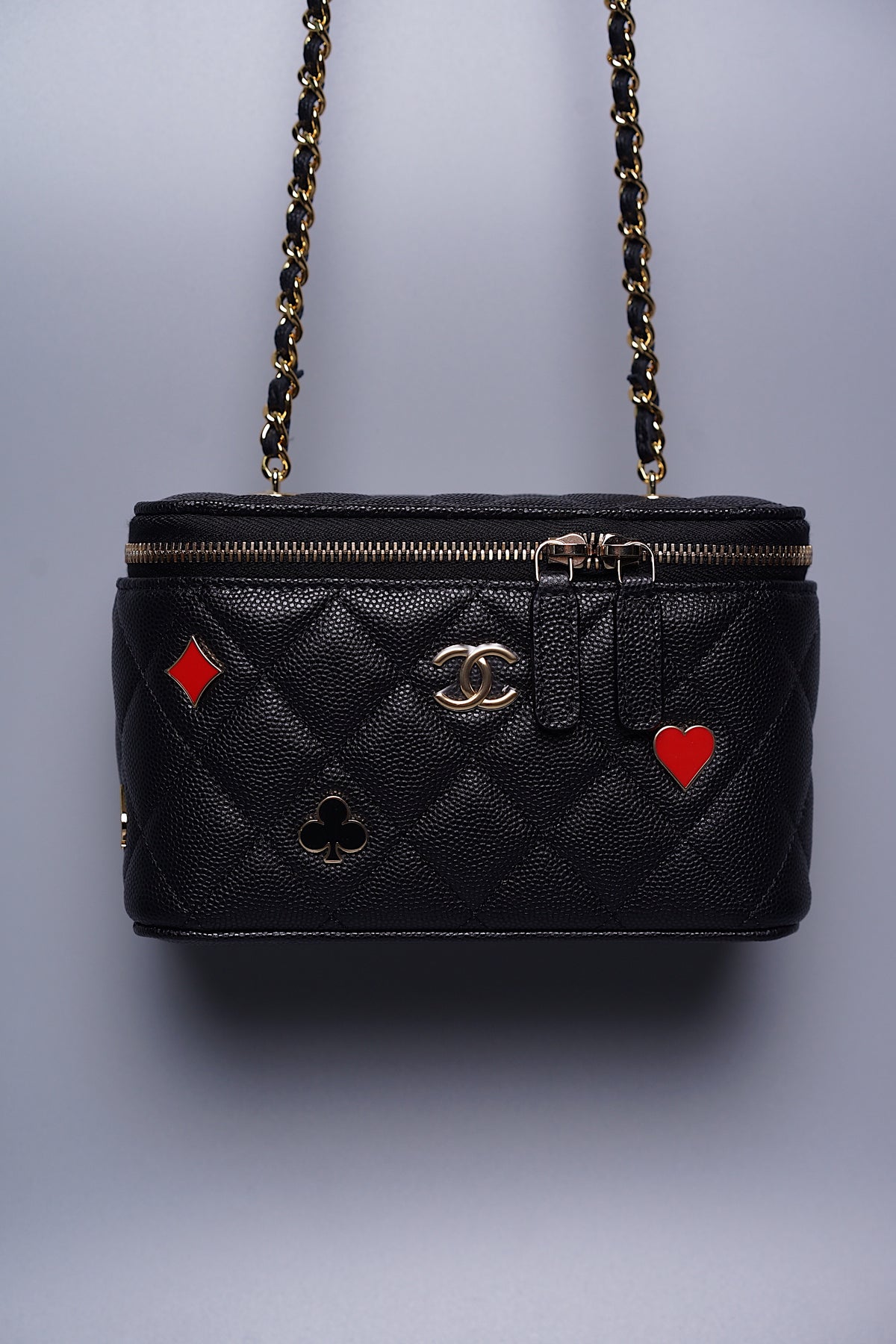 Chanel Long Vanity in Black Caviar Ghw (Brand New)– orange porter