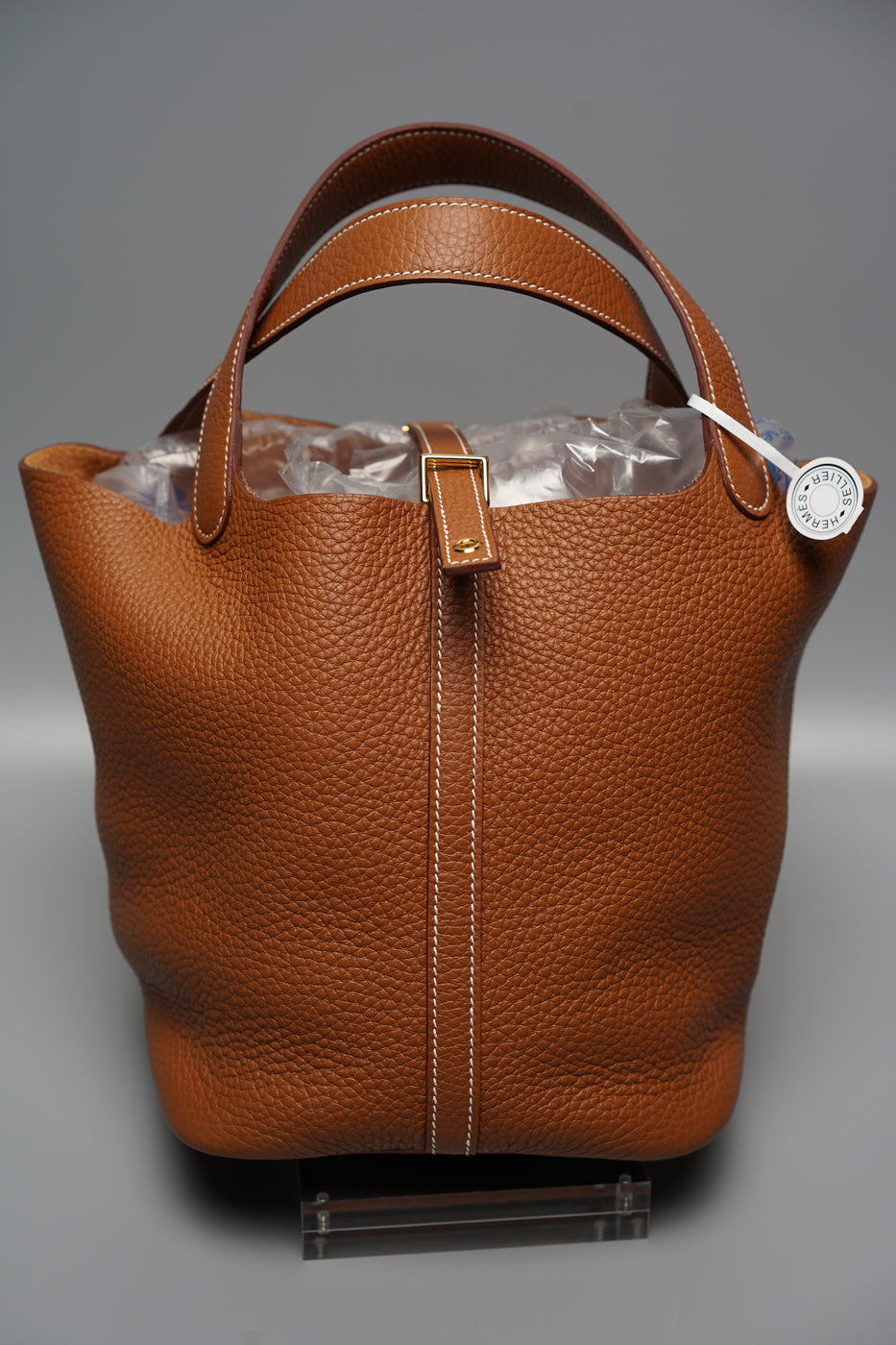 Hermes Picotin 22 in Gold– orange porter