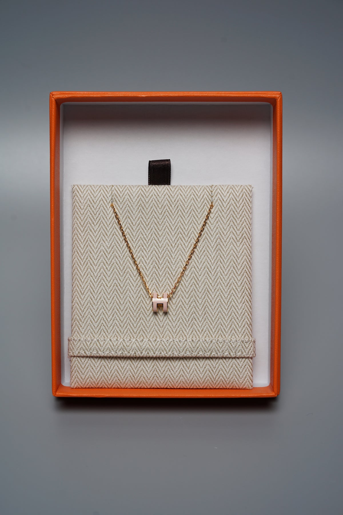 Hermes Mini Pop H Necklace in Rose Dragee Ghw (Brand New)– orangeporter